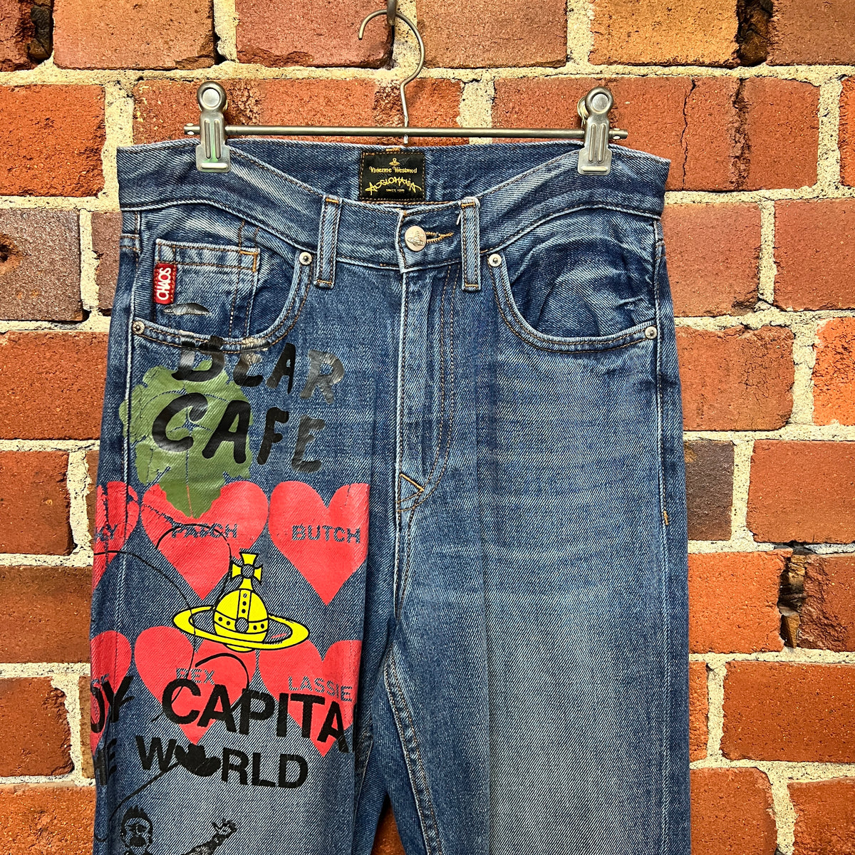 VIVIENNE WESTWOOD Save the Planet Graffiti jeans – Wellington Hunters ...